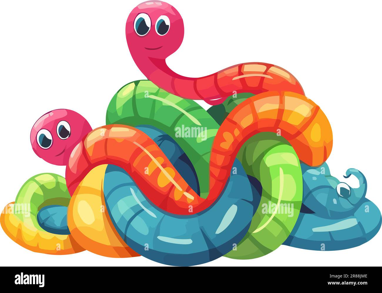 Gummy worm candy Stock Vector Images - Alamy