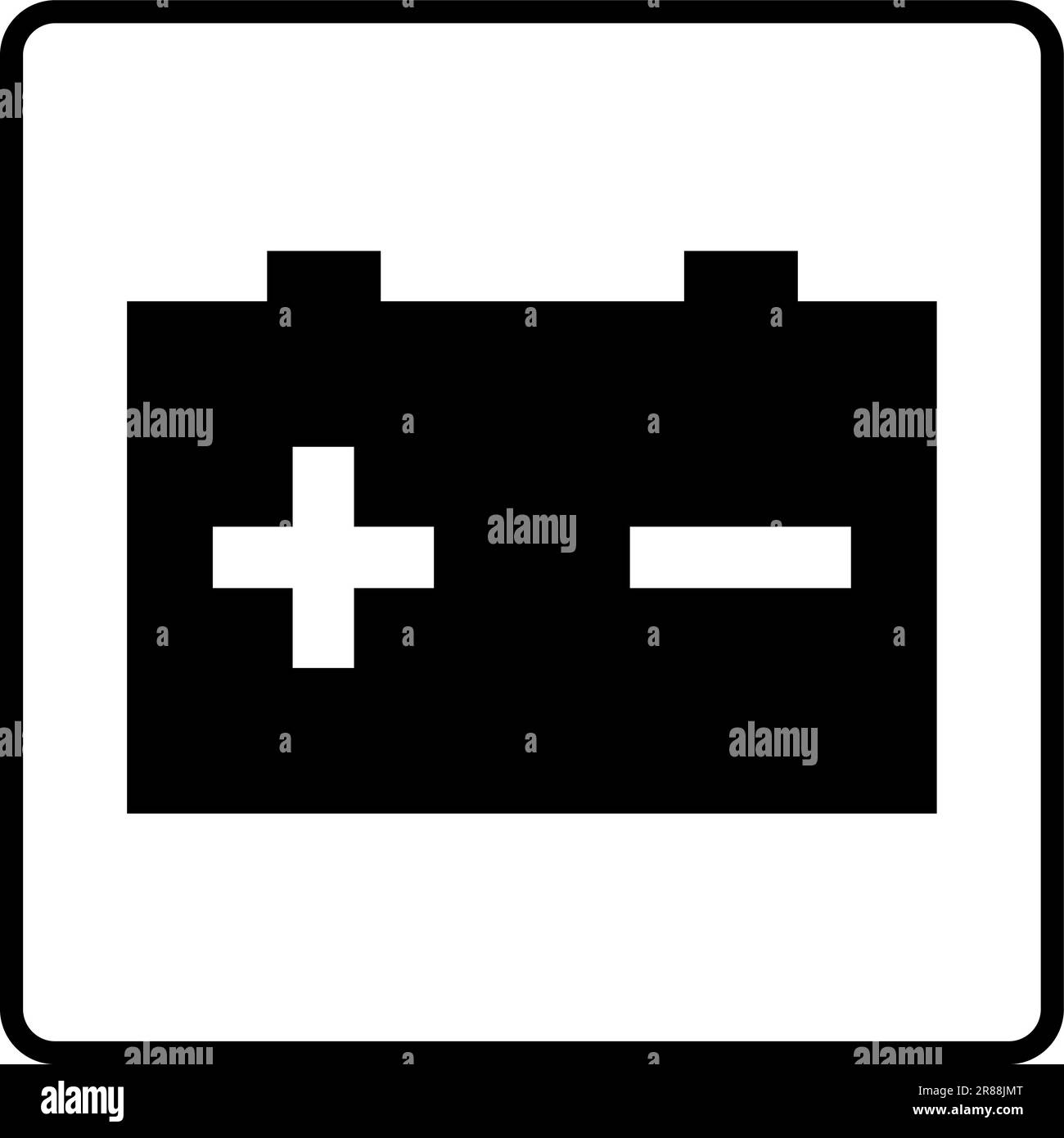 Symbol Battery Sign Battery Box On White Background Stock Vector Image ...