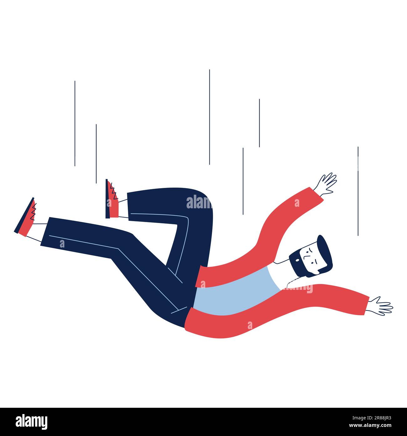 Scared man falling down Stock Vector Image & Art - Alamy