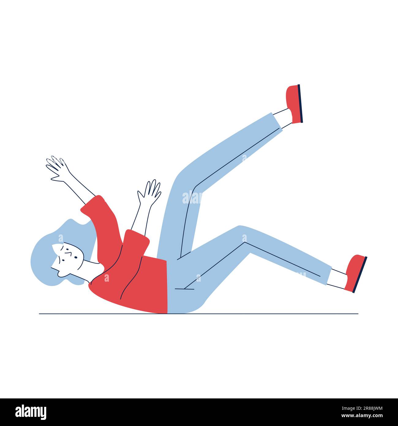 Woman falling down Stock Vector Image & Art - Alamy