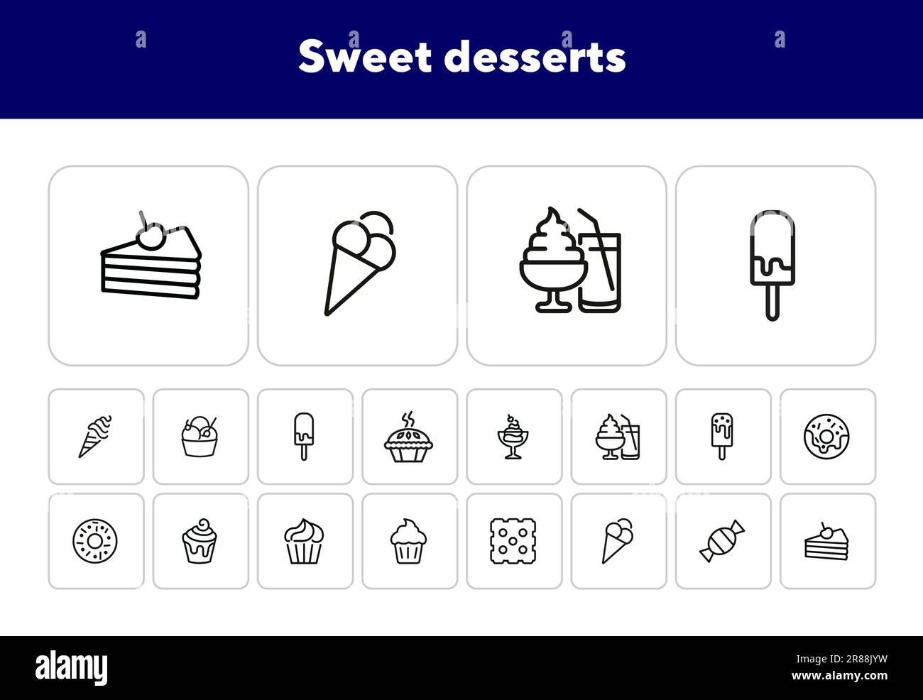 Juice with desserts Stock Vector Images - Alamy