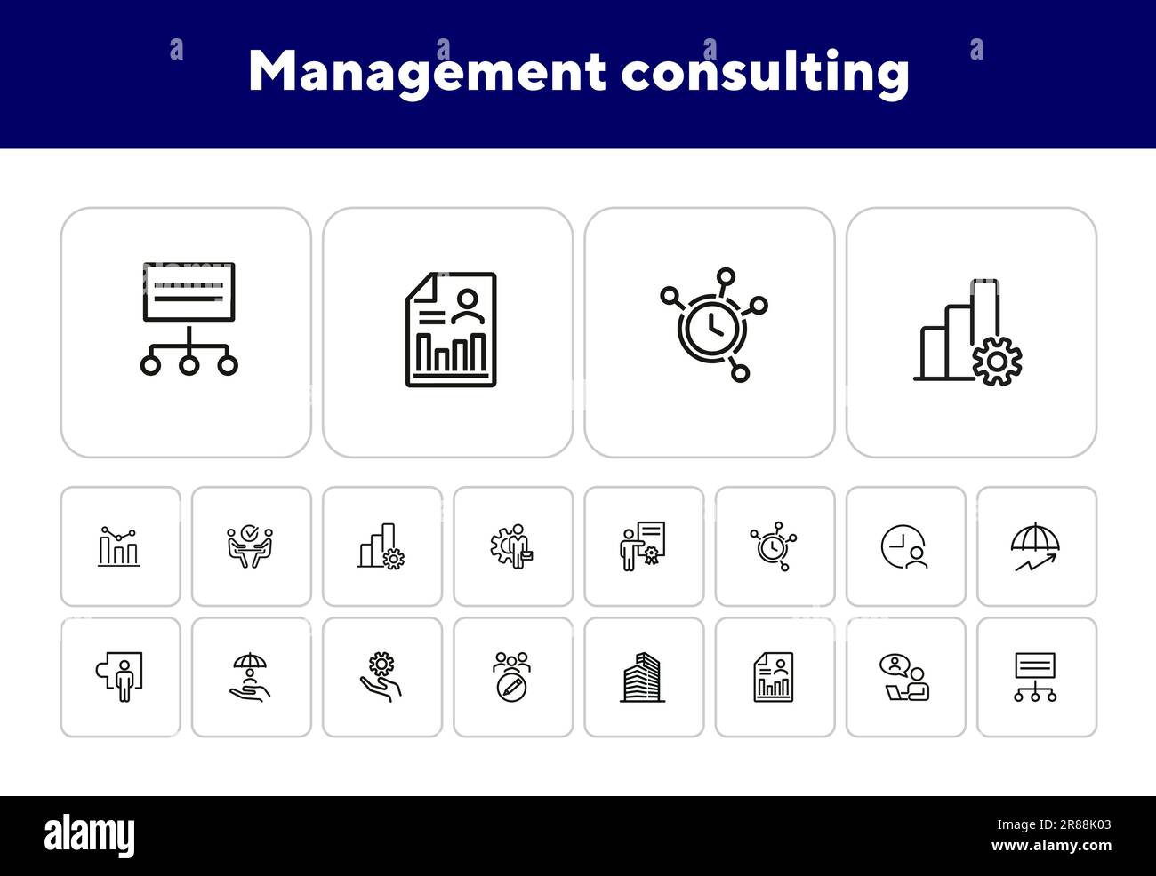 Management consulting line icon set Stock Vector Image & Art - Alamy