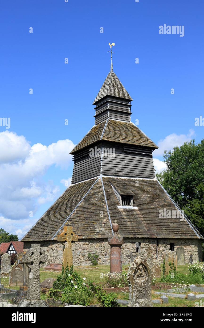 The church of St Mary bell tower, Pembridge, Herefordshire, England, UK ...