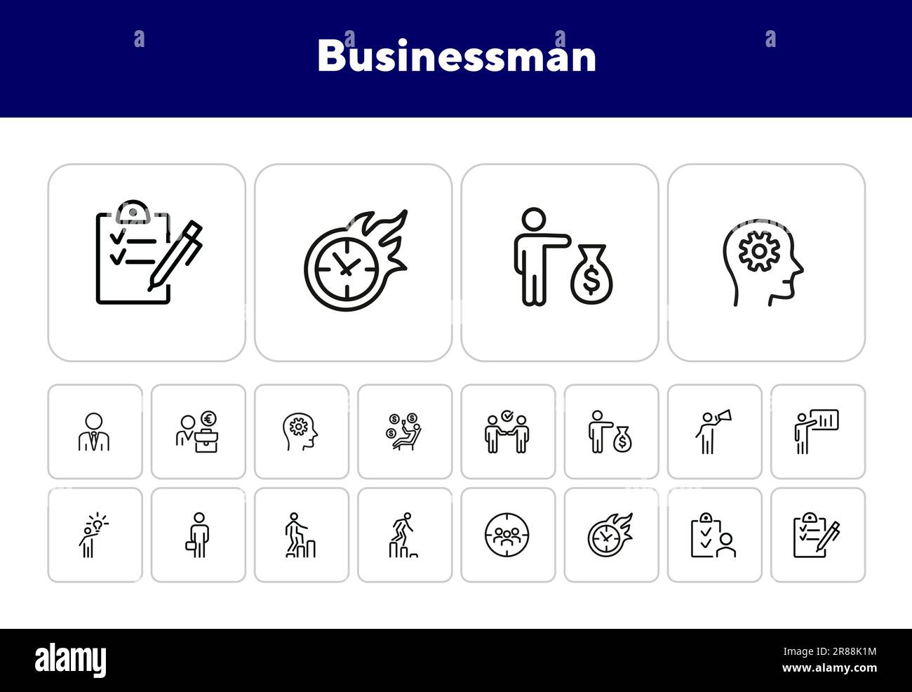 Businessman icon set Stock Vector Images - Alamy