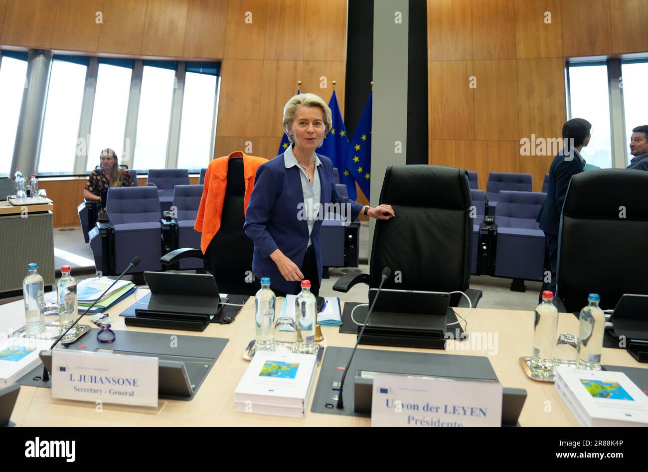European Commission President Ursula von der Leyen arrives for the ...
