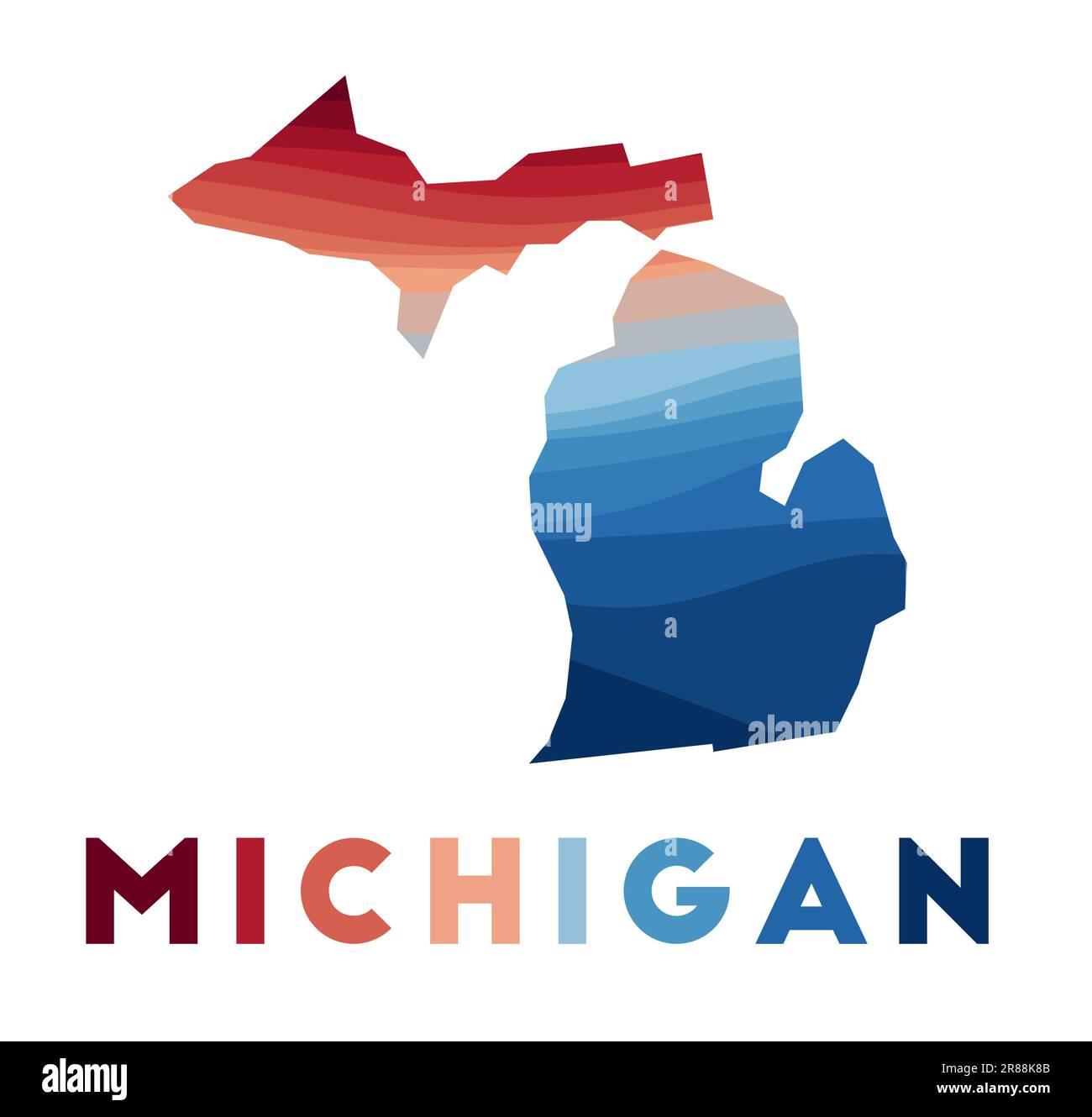 Blue water michigan Stock Vector Images - Alamy