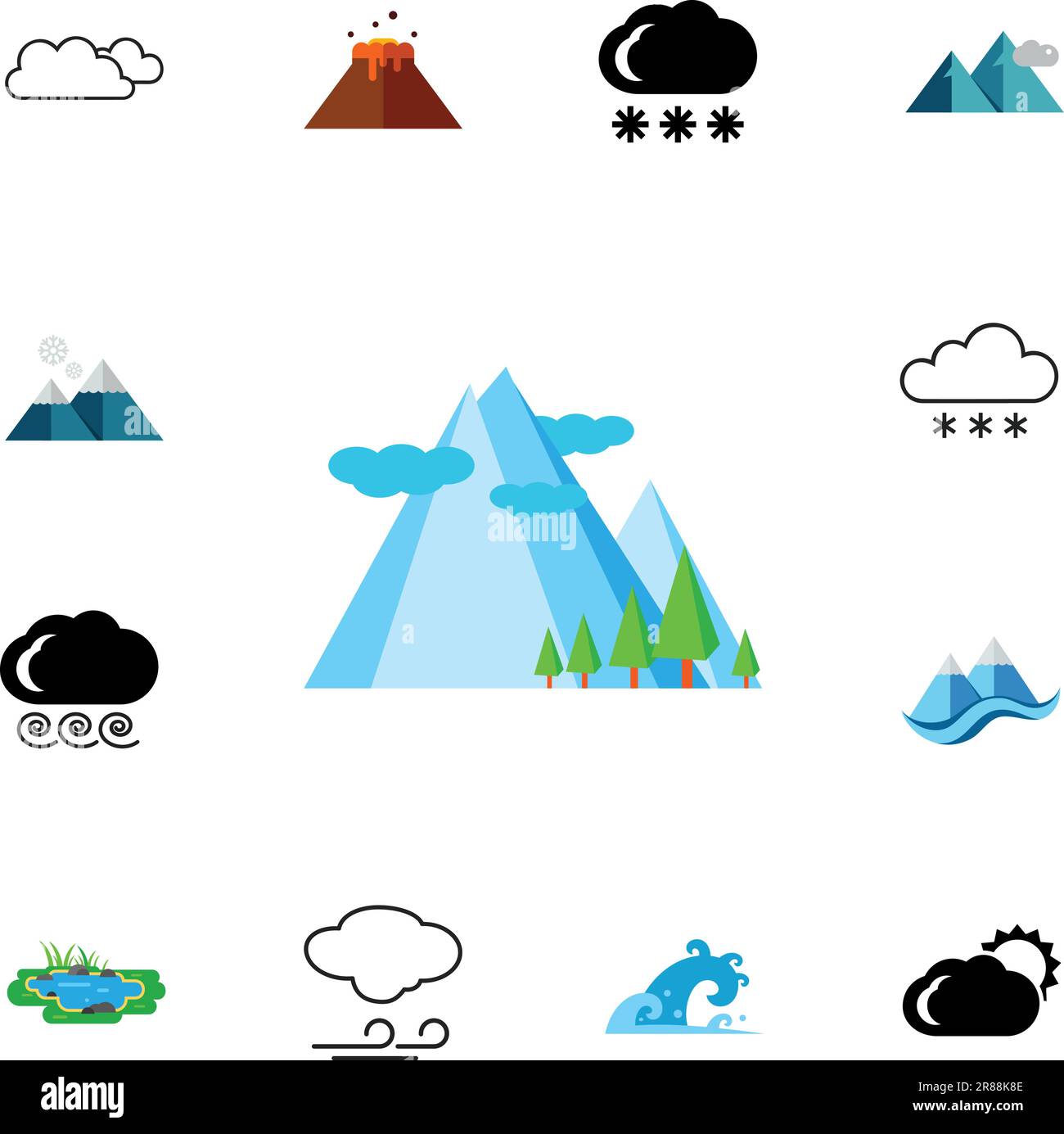 Climate icon set Stock Vector Image & Art - Alamy