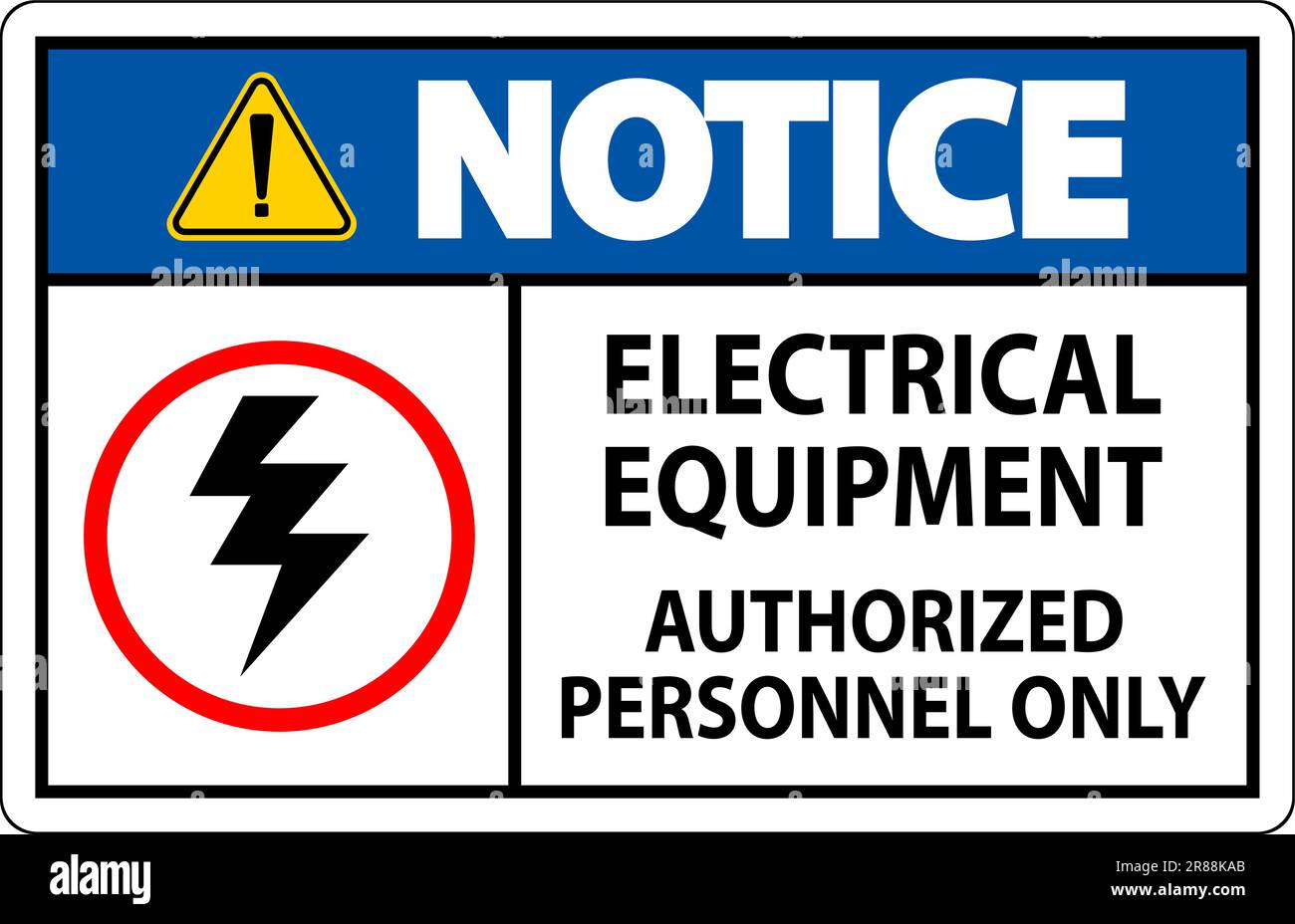 Electrical Safety Sign Notice, Electrical Equipment Authorized ...