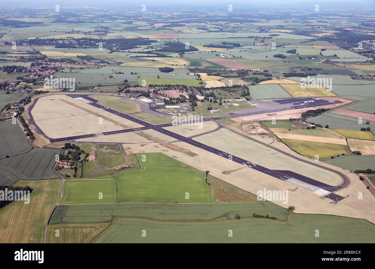 aerial view of Leeds East Airport Stock Photo - Alamy