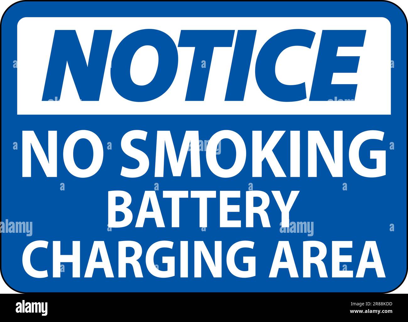 Notice Sign Battery Storage Area No Smoking Stock Vector Image & Art ...