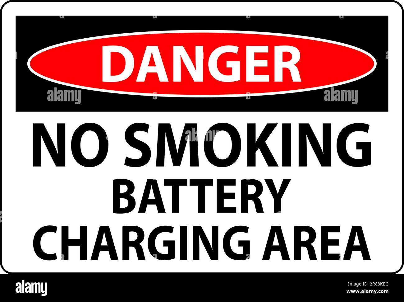 Danger Sign Battery Storage Area No Smoking Stock Vector Image & Art ...