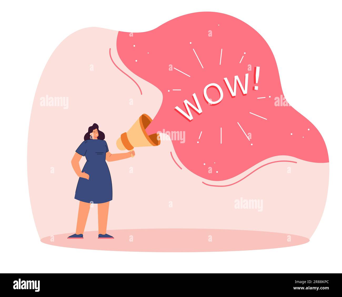 Cartoon woman shouting speech hi-res stock photography and images - Alamy