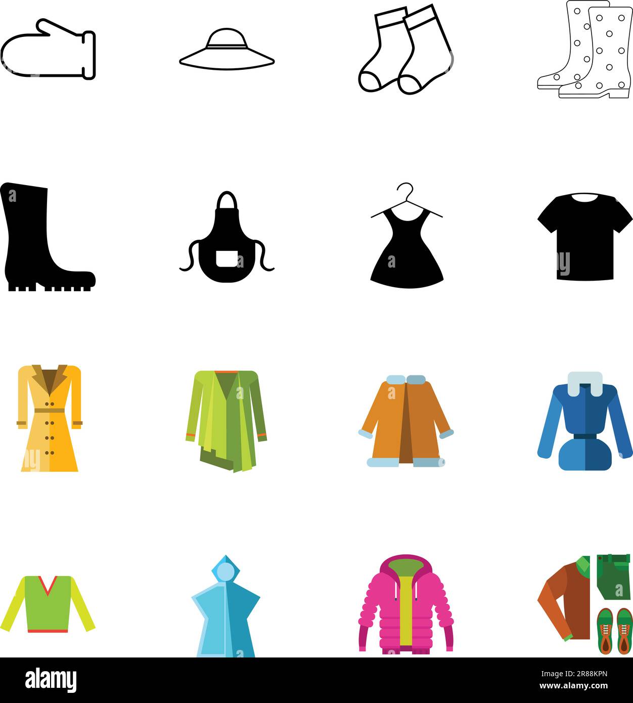 Clothes icon set Stock Vector Image & Art - Alamy