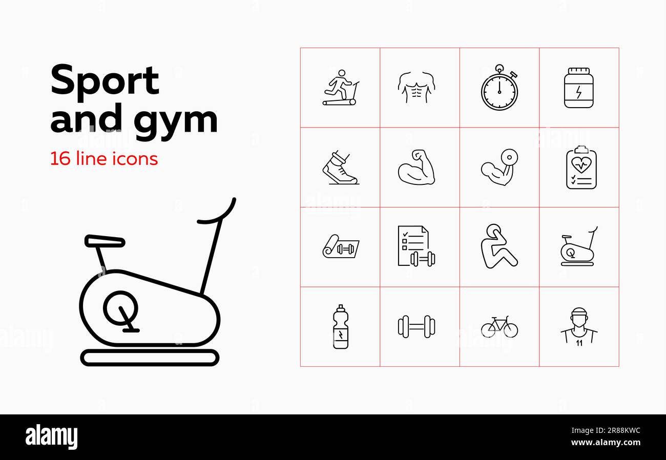 Professional bodybuilder athletic body Stock Vector Images - Alamy