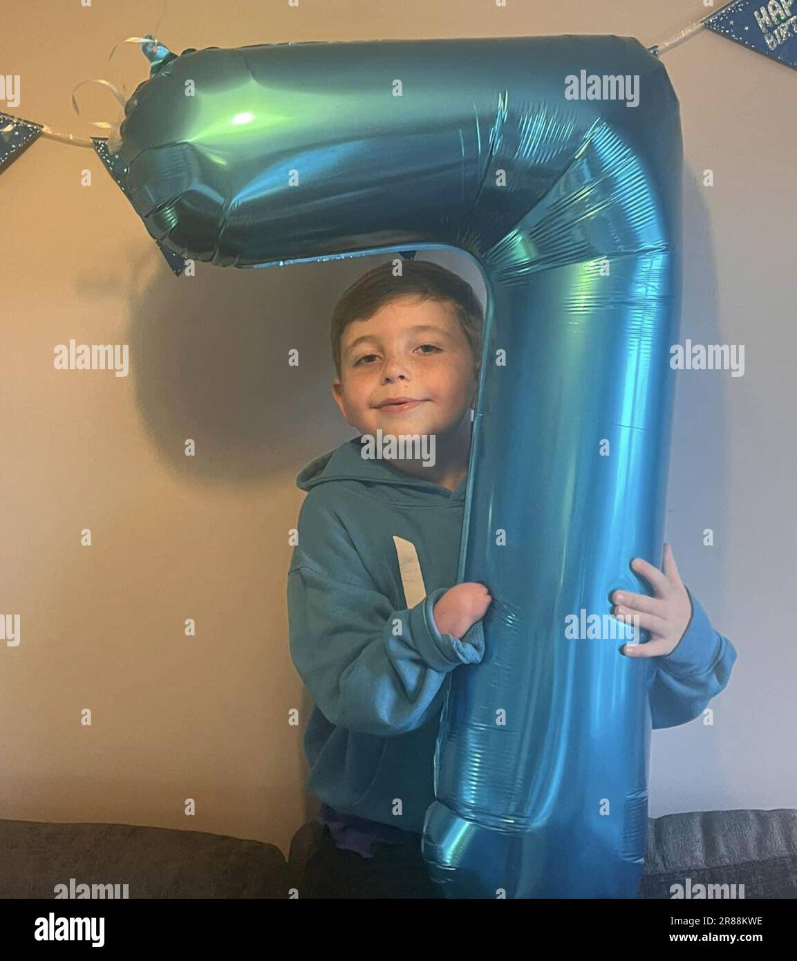 Undated family handout photo of seven-year-old Louie Morgan-Kemp, who ...