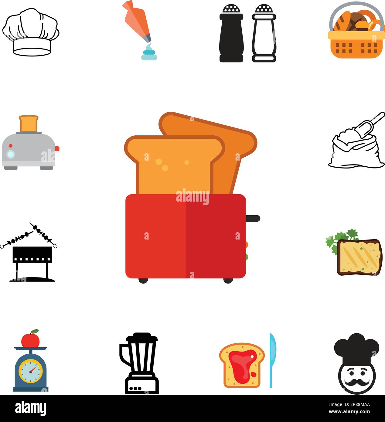 Cooking symbols icon set Stock Vector Image & Art - Alamy