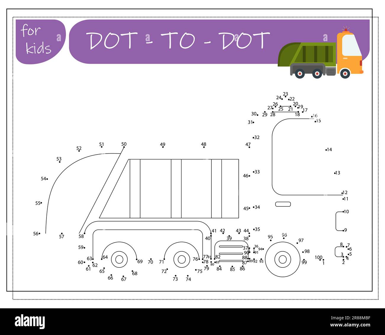A game with numbers, an educational game from point to point for ...