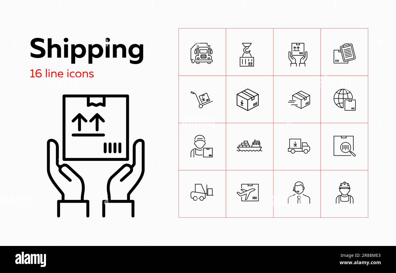 Shipping line icon hi-res stock photography and images - Alamy