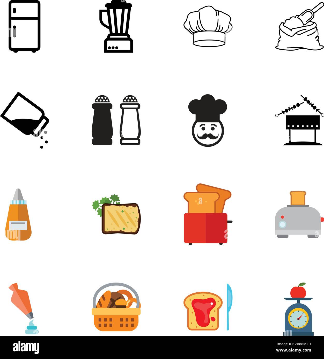 Cooking icon set Stock Vector Image & Art - Alamy