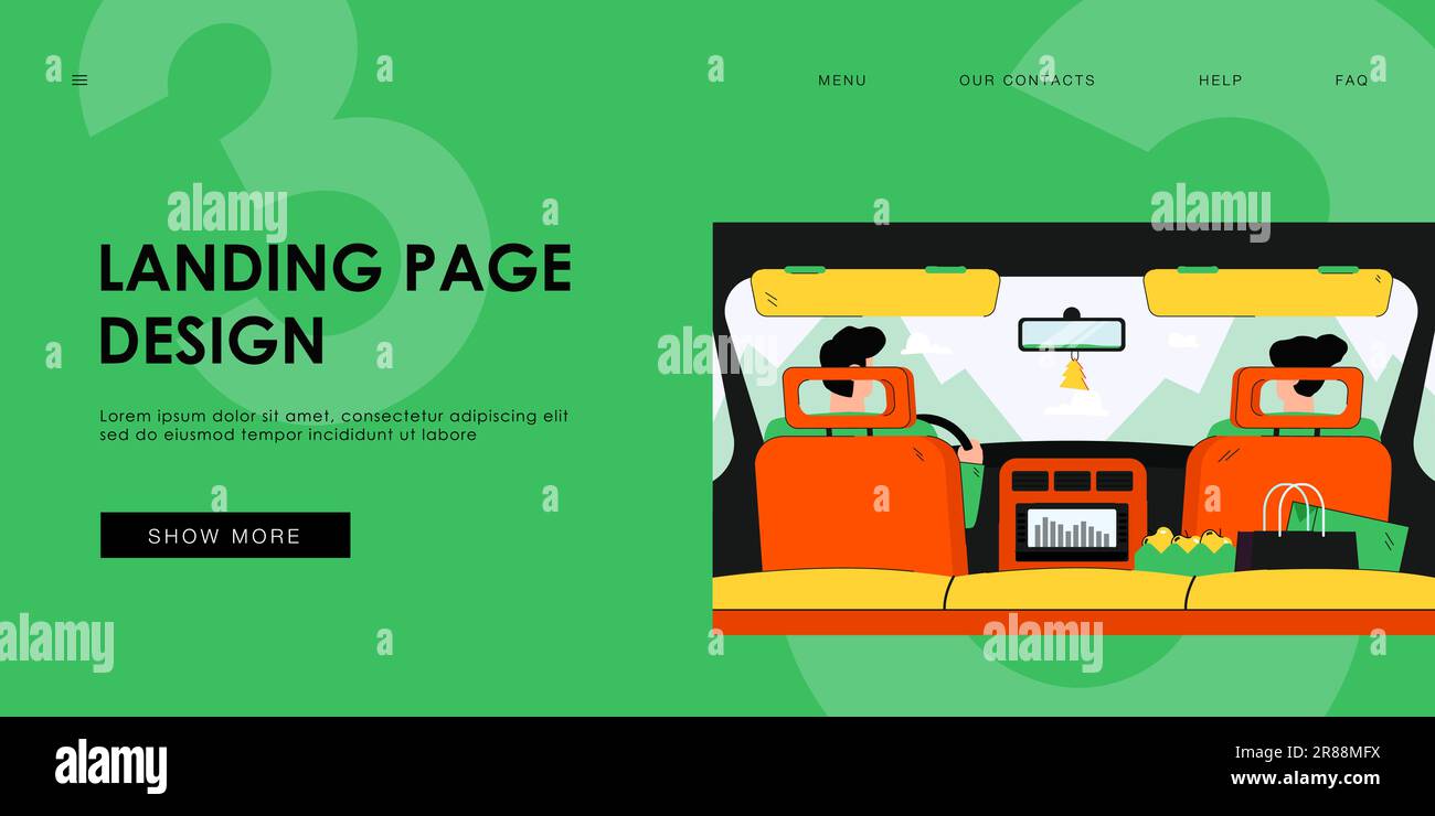 Driving car view from Stock Vector Images - Alamy