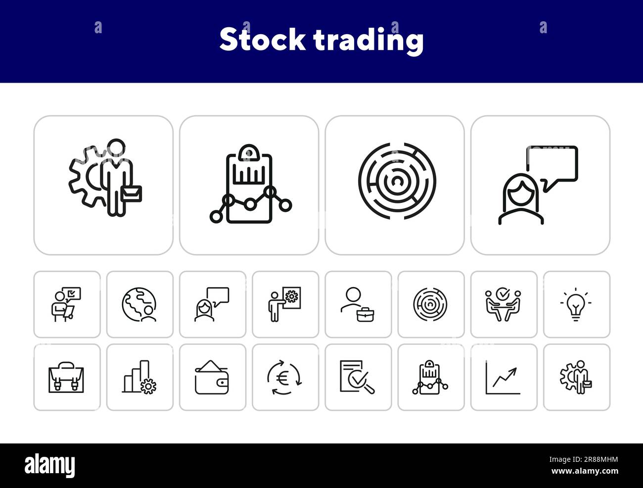 Investment portfolio icon linear hi-res stock photography and images ...