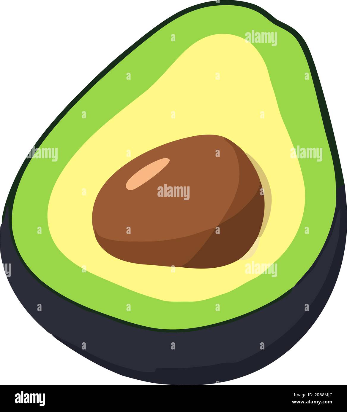 Fresh avocado slice, healthy snack Stock Vector Image & Art - Alamy