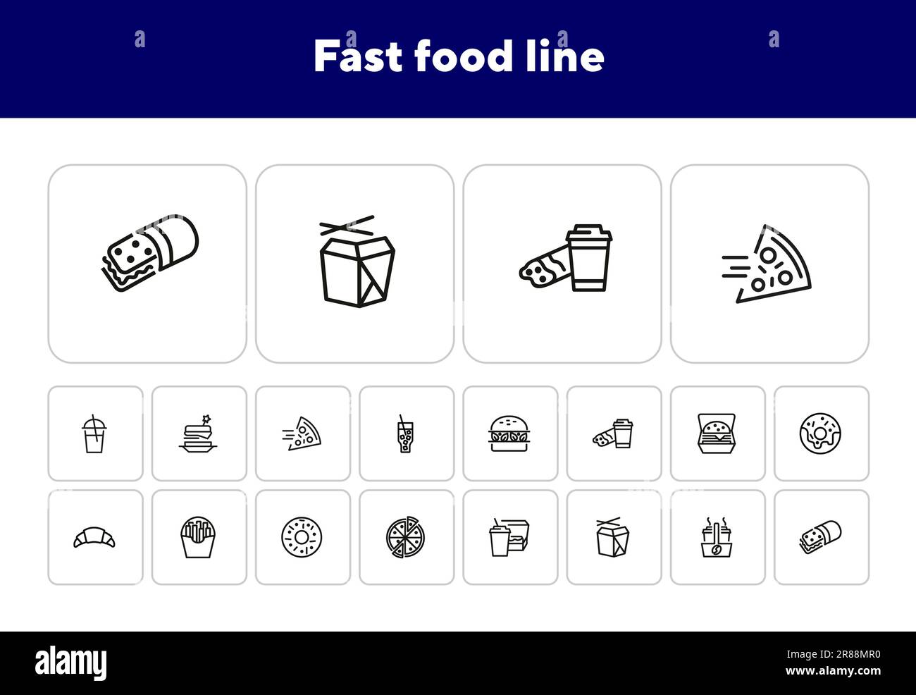 Fast food line icon Stock Vector Image & Art - Alamy