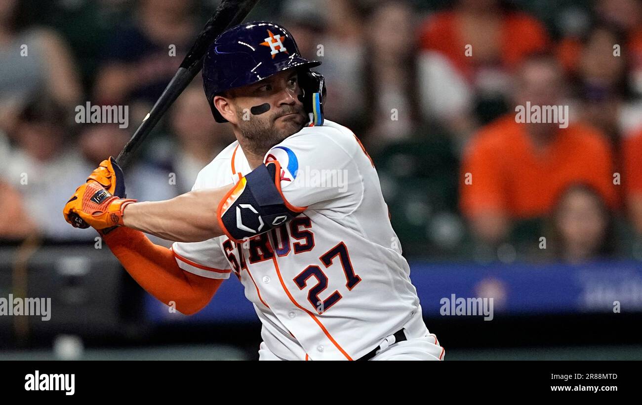 Houston Astros' Jose Altuve bats against the Washington Nationals ...