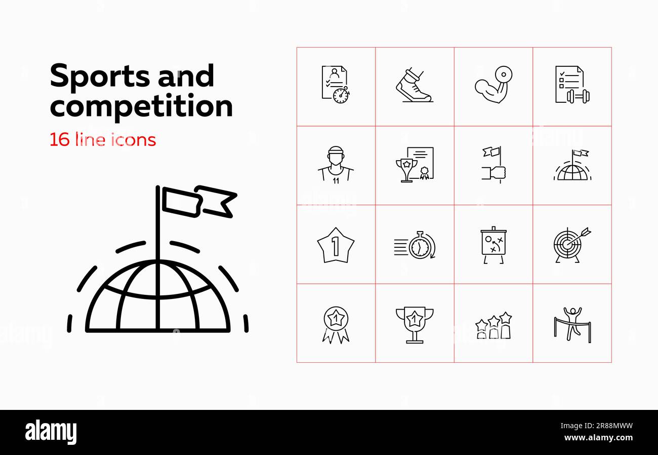 Sports and competition icons Stock Vector Image & Art - Alamy