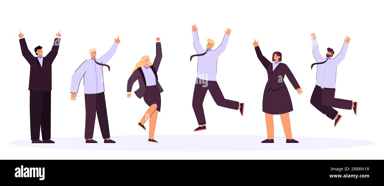 Happy Office Workers Clipart