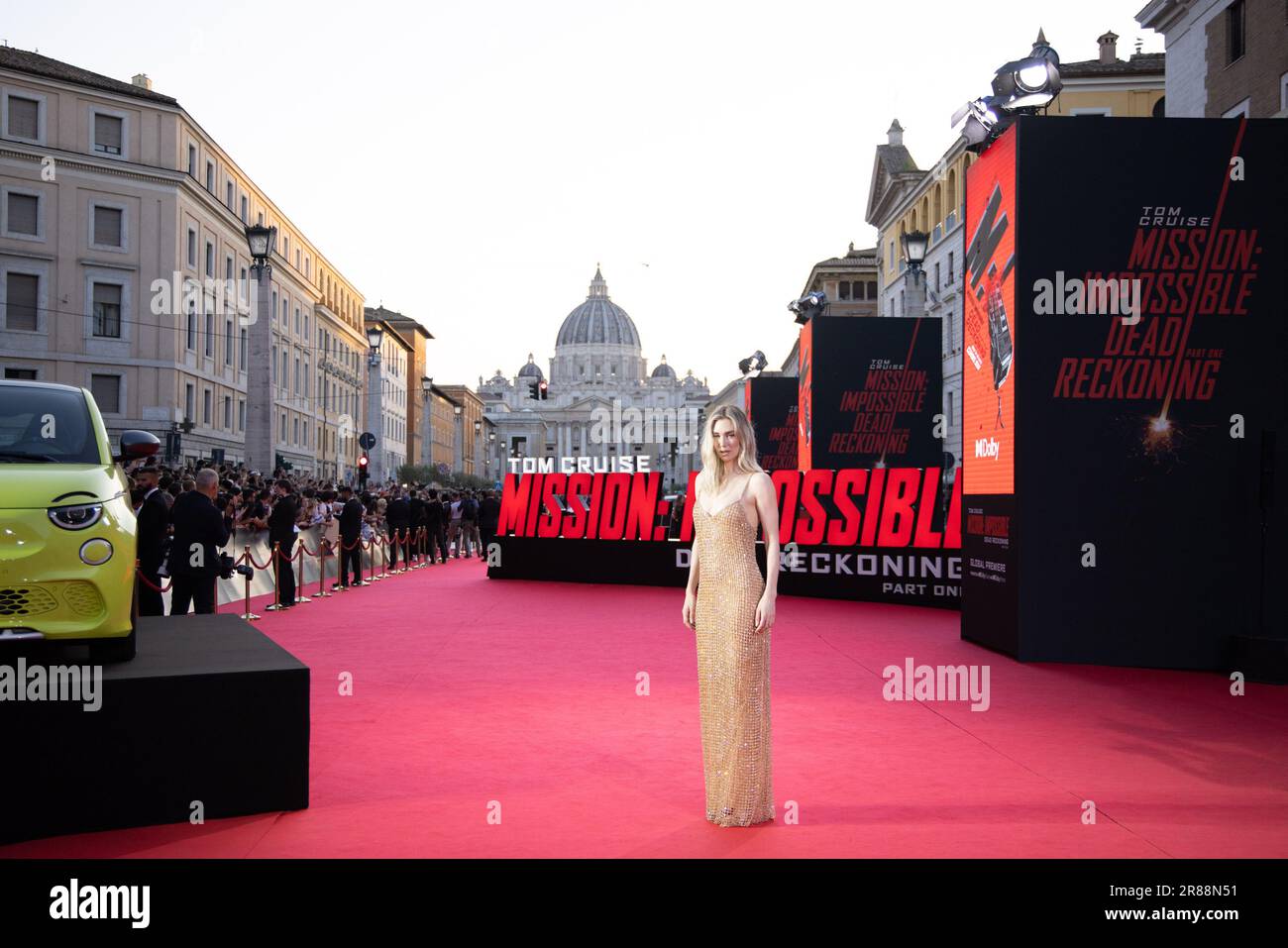 Rome, Italy. 19th June, 2023. Vanessa Kirby (in a Miu Miu dress ...