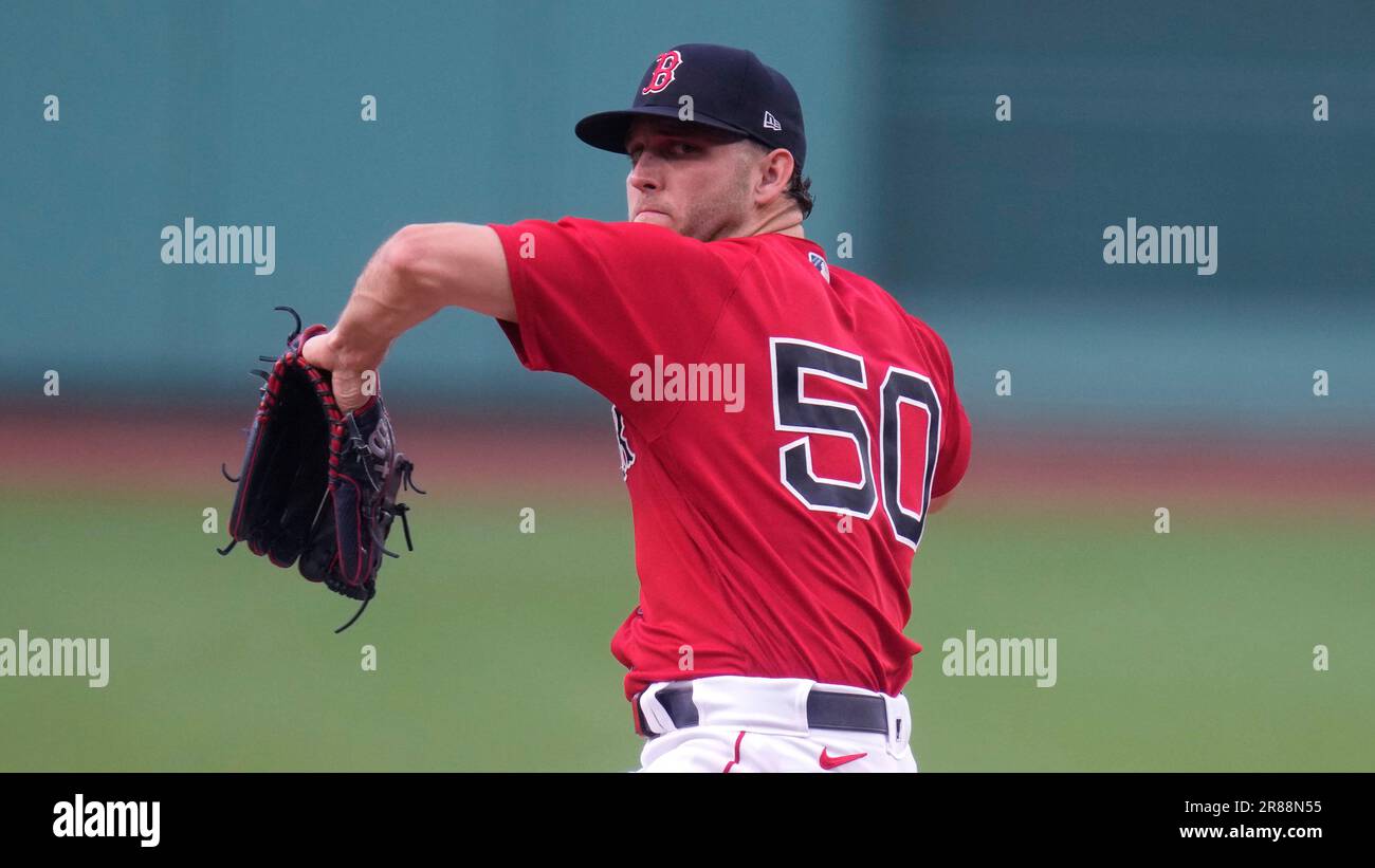 Boston Red Sox relief pitcher Kutter Crawford delivers during a ...