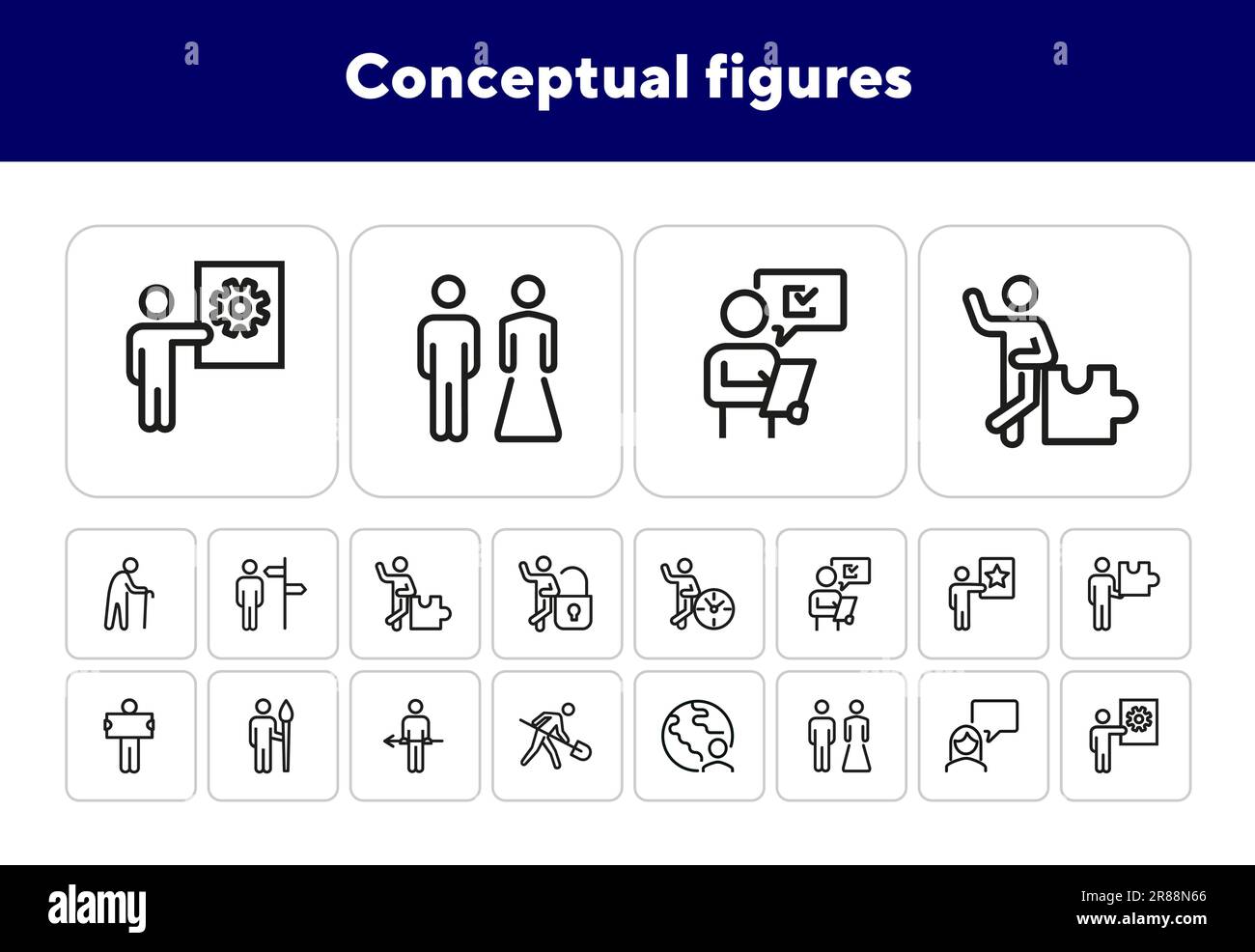 Man woman figures clock hi-res stock photography and images - Alamy