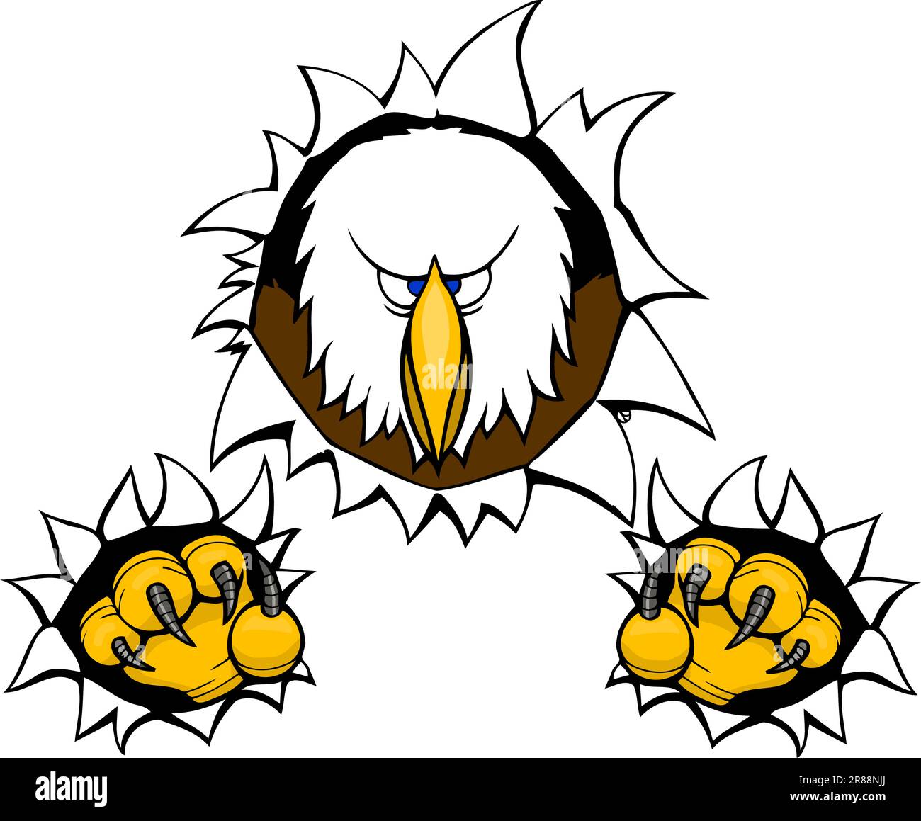 bald eagle tearing out with talons Stock Vector Image & Art - Alamy