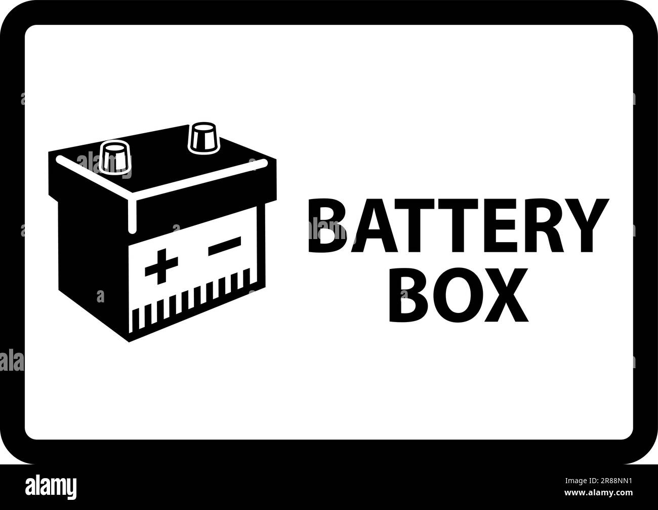 Symbol Battery Sign Battery Box On White Background Stock Vector Image ...