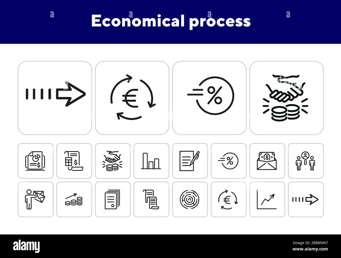 Economical process icons Stock Vector Image & Art - Alamy