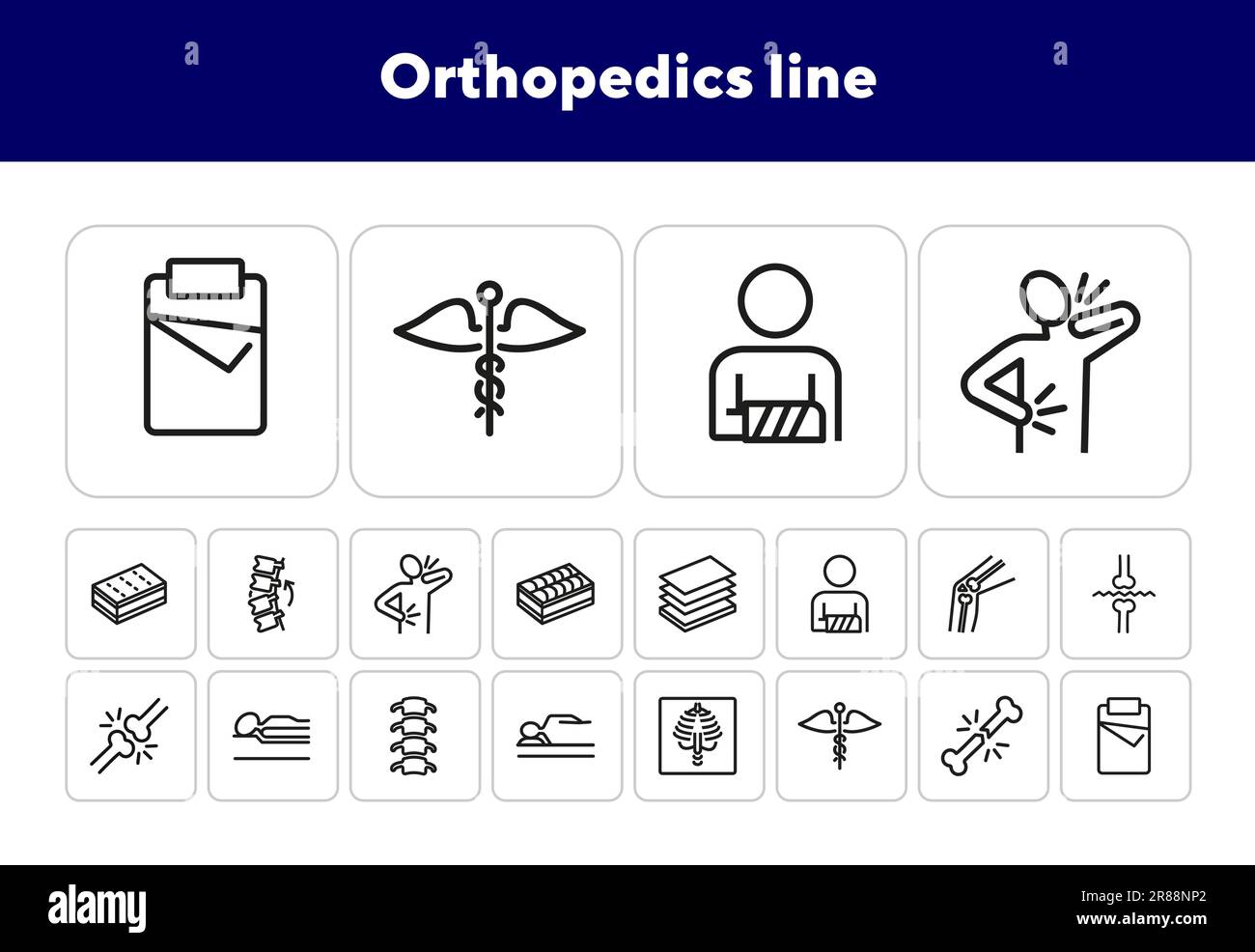 Orthopedic disease icon set hi-res stock photography and images - Alamy