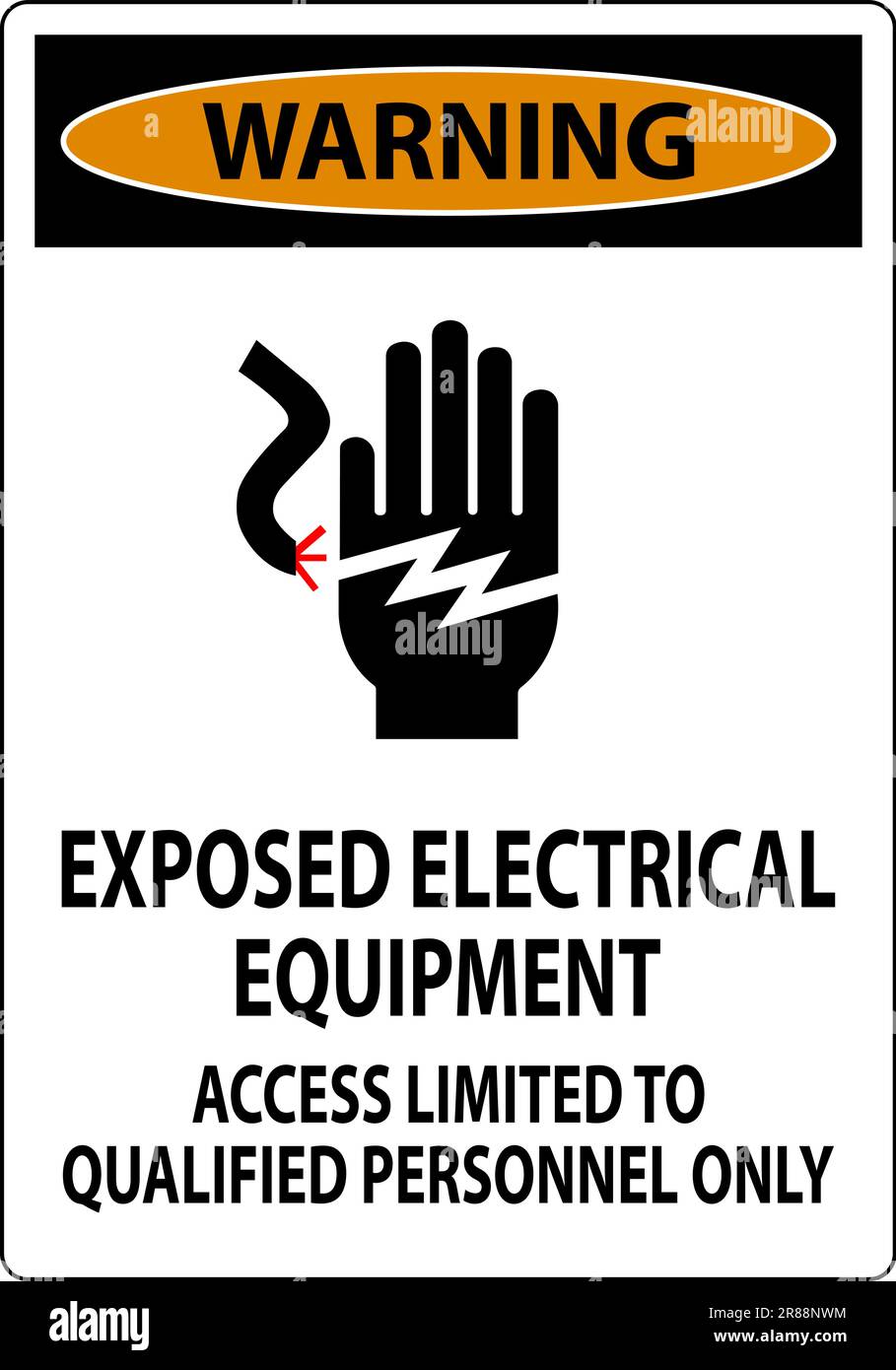 Warning Sign Exposed Electrical Equipment, Access Limited To Qualified ...