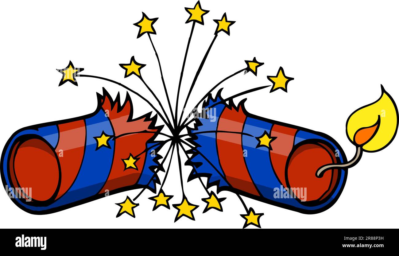 exploding firecracker, 4th of July Stock Vector Image & Art - Alamy