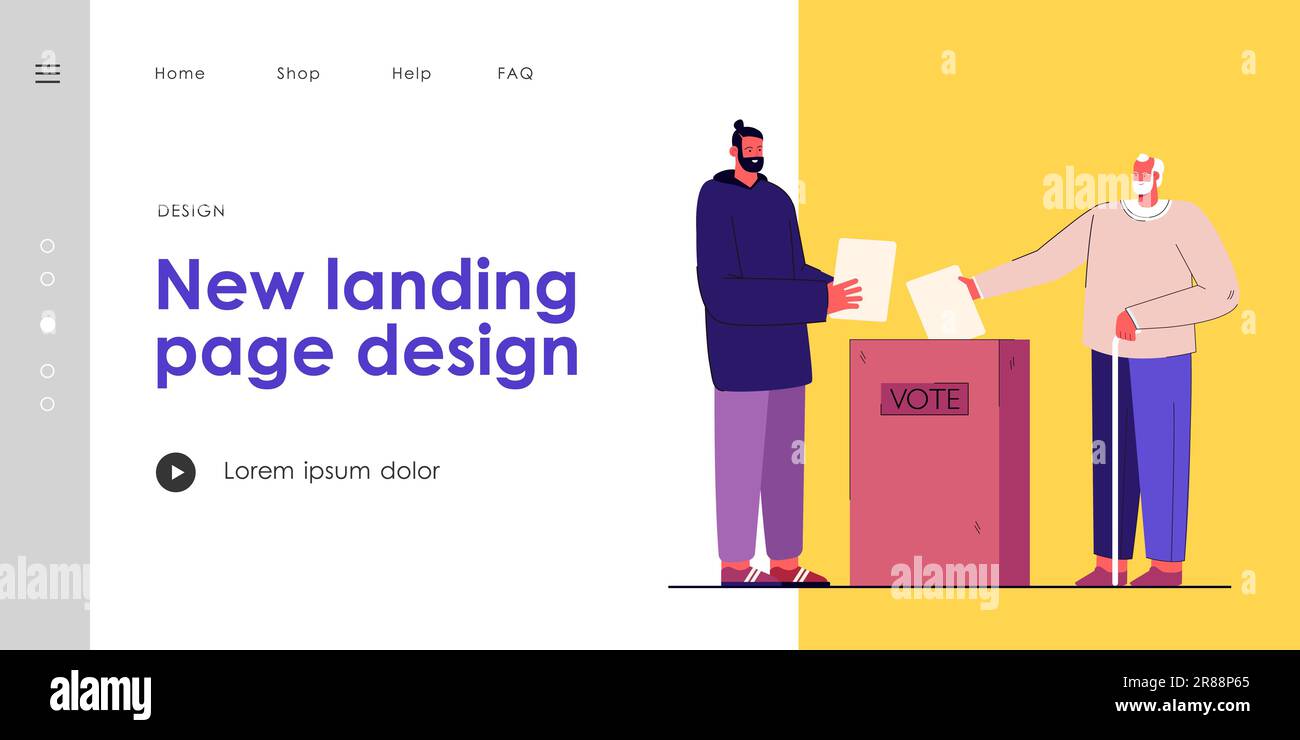 Men of all ages voting vector illustration Stock Vector Image & Art - Alamy