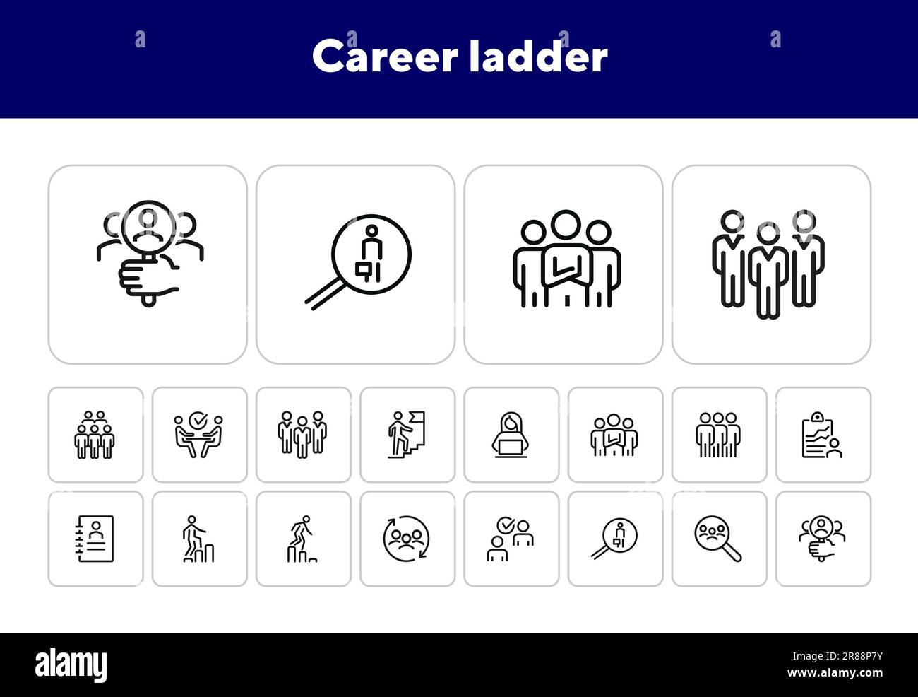 Career ladder line icon set Stock Vector Image & Art - Alamy