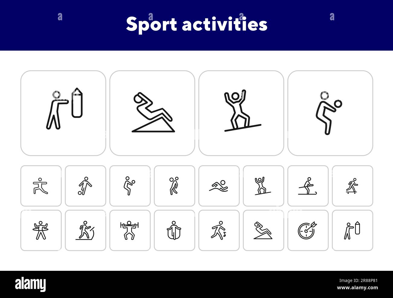 Sport activities line icon set Stock Vector Image & Art - Alamy