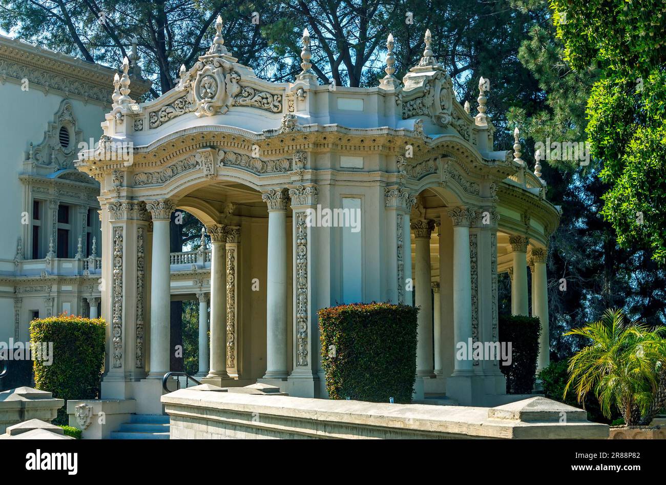 The colonnade in Balboa Park with columns, built for the 1915 Panama ...