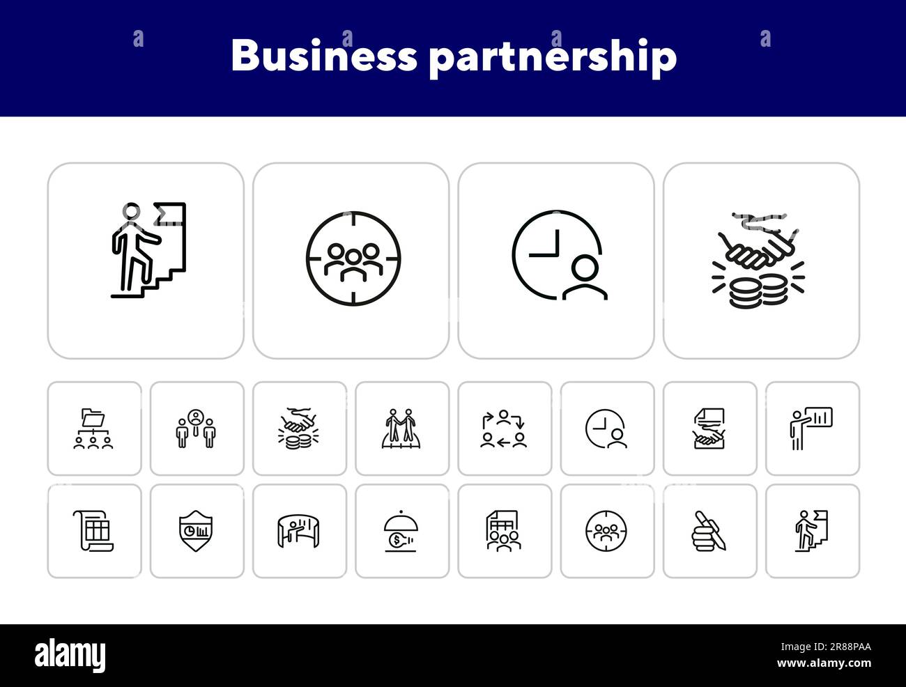 Business partnership icons Stock Vector Image & Art - Alamy