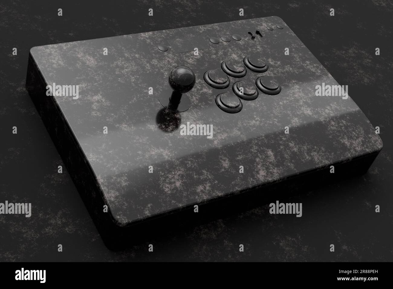 Vintage arcade stick with joystick and tournament-grade buttons with ...
