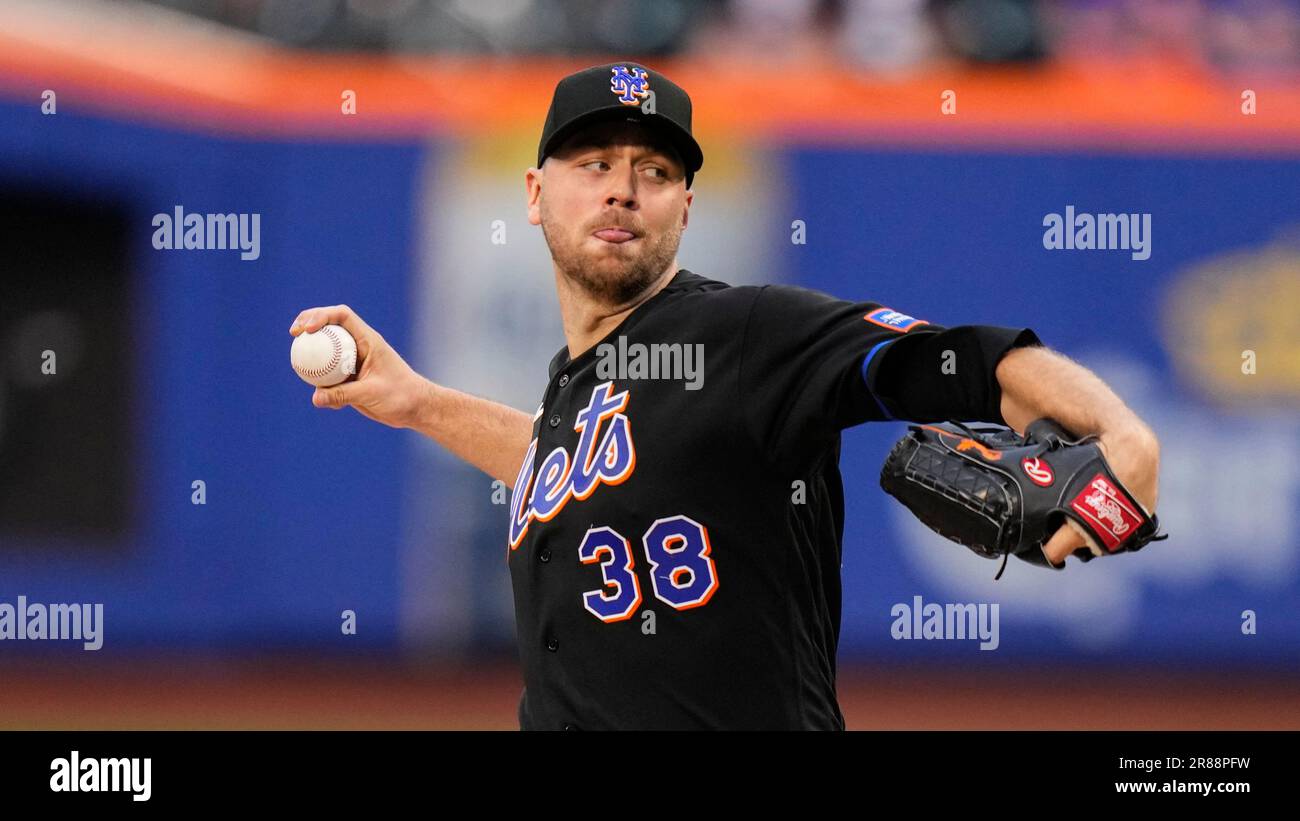 New York Mets' Tylor Megill pitches during the first inning of a ...