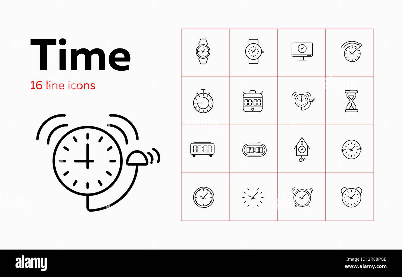 Time line icon set Stock Vector Image & Art - Alamy