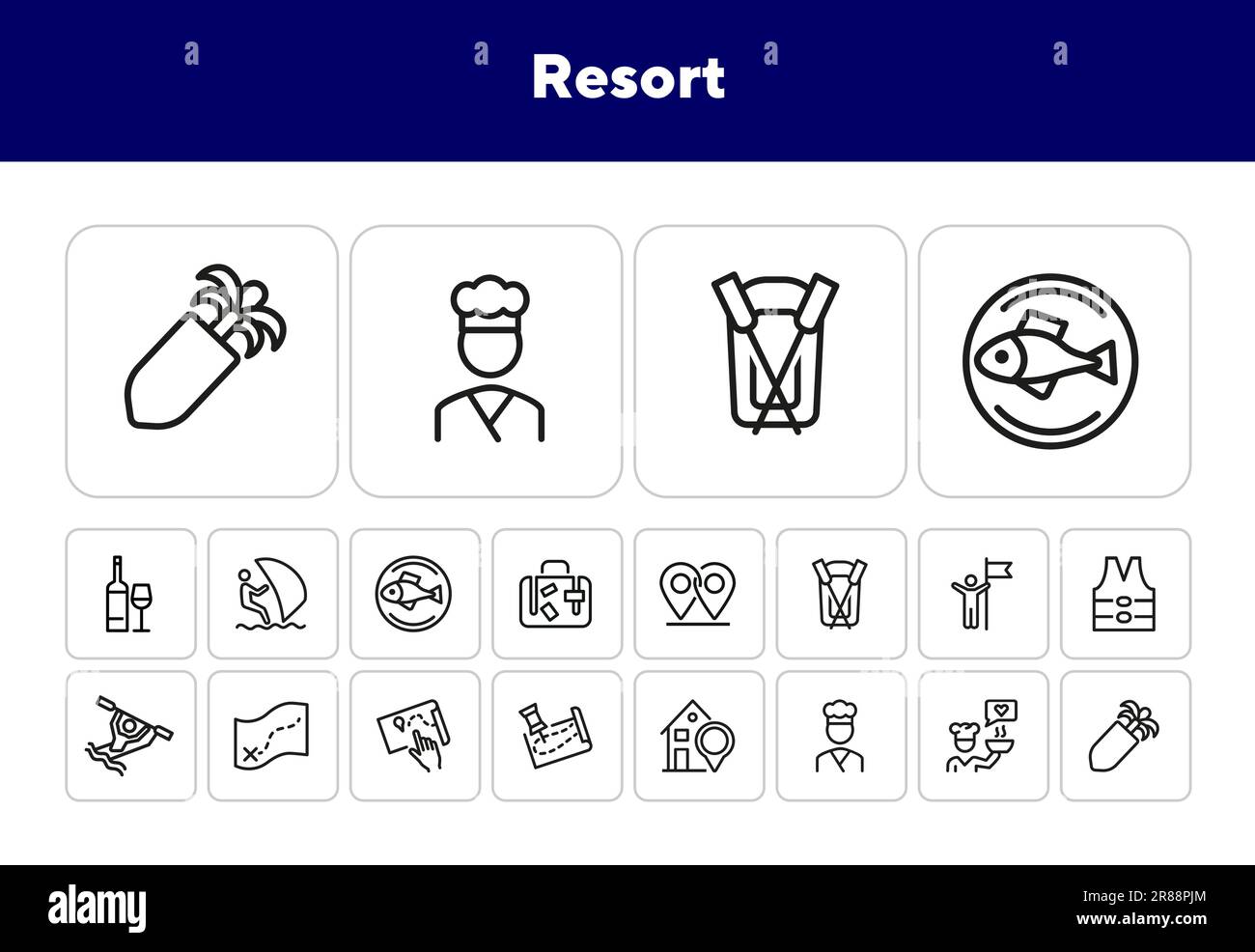 Resort line hi-res stock photography and images - Alamy