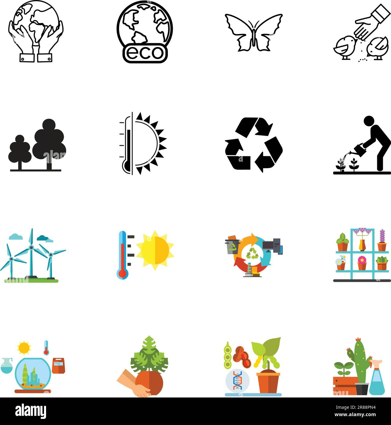Eco icon set Stock Vector Image & Art - Alamy