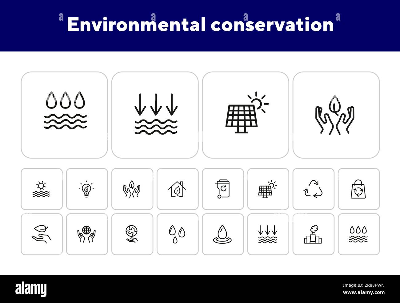 Environmental conservation icons Stock Vector Image & Art - Alamy